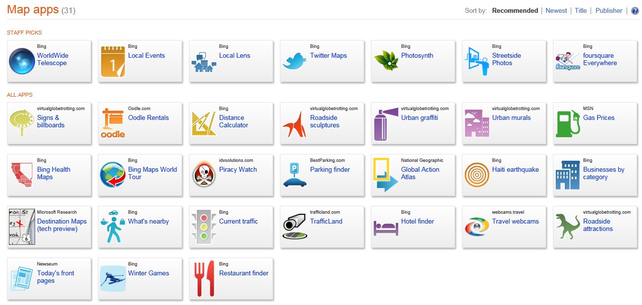 Bing Maps Apps – Aplicaciones para aprovechar al máximo los mapas de Bing