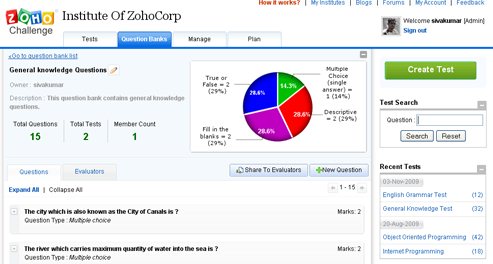 Zoho Challenge – Ideal para preparar exámenes por Internet