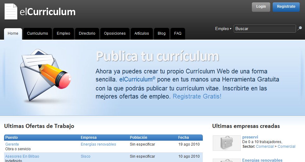 elCurriculum.com – Crea una web con tu Currículum personalizado