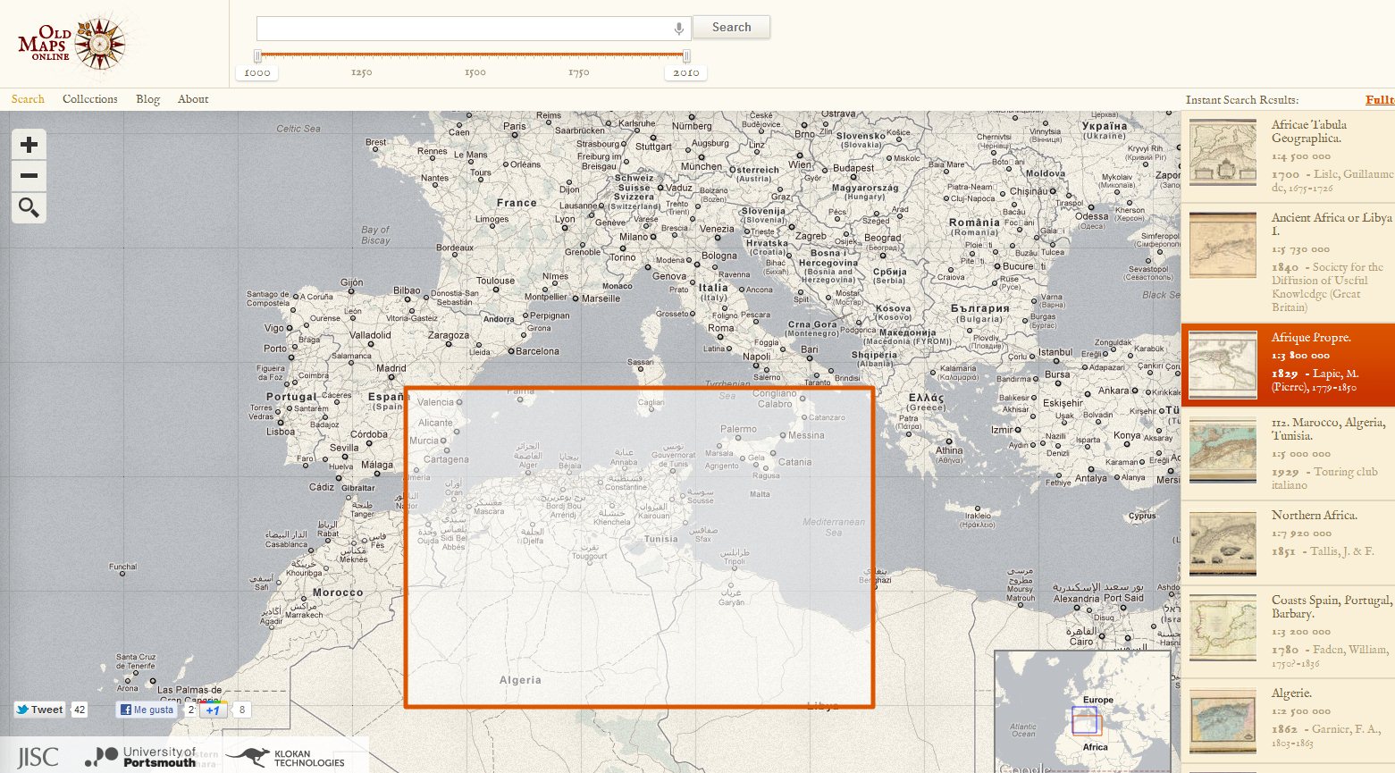 oldmapsonline – Para navegar por mapas antiguos, filtrando por fecha y ...
