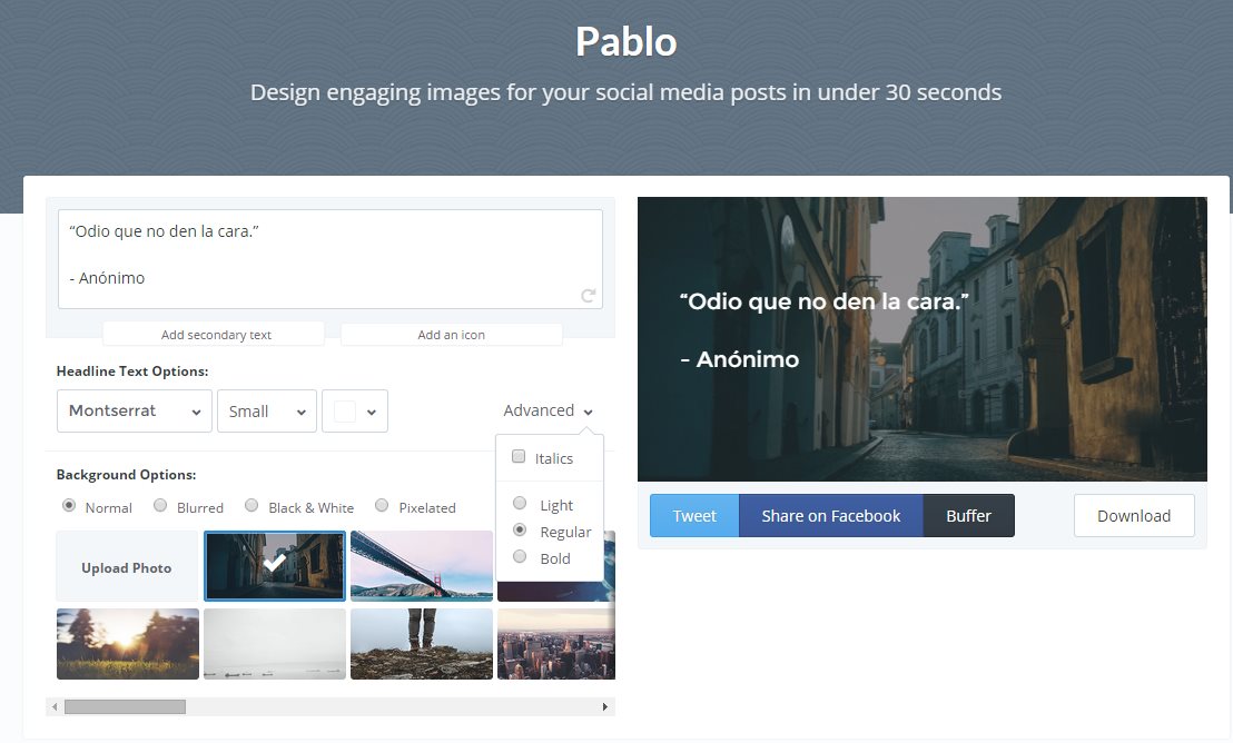 Crea banners, con texto e imagen de fondo, en pocos segundos