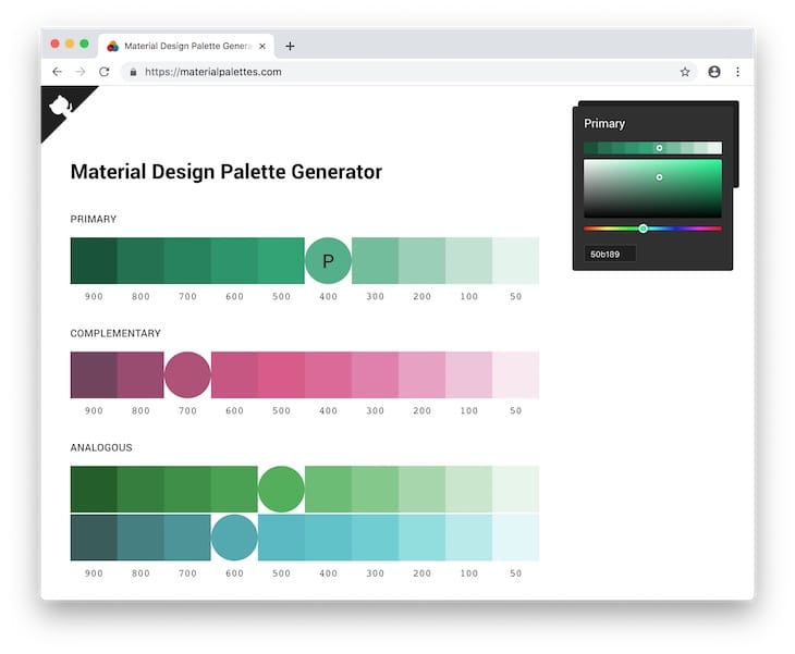 Generando paletas de colores Material Design a partir de cualquier color
