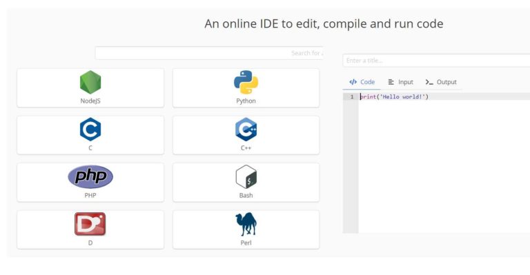 mycompiler, para probar código en varios lenguajes directamente desde ...