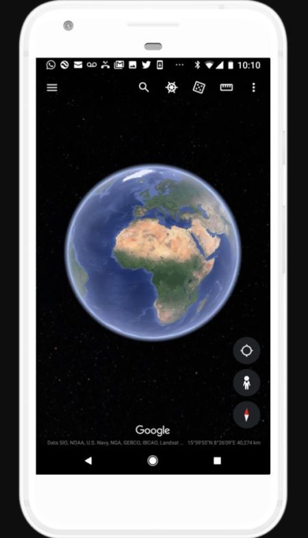 Google Earth añadirá vistas del espacio exterior en el móvil