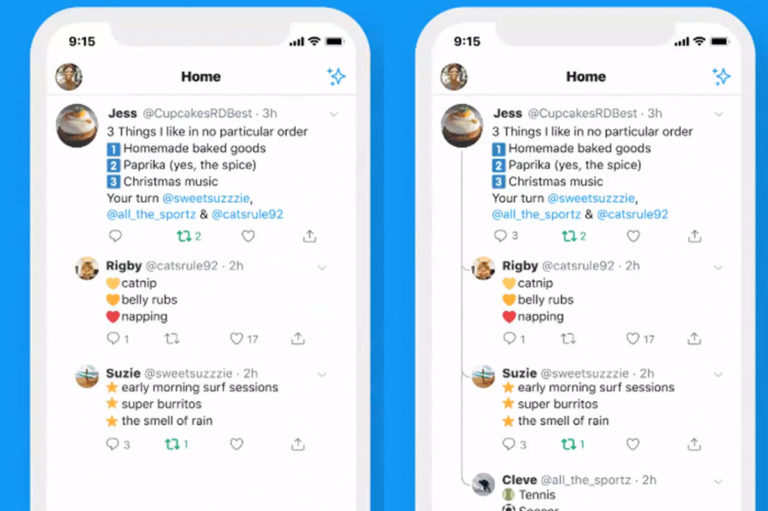 Twitter tiene una nueva forma de mostrar las conversaciones en iOS
