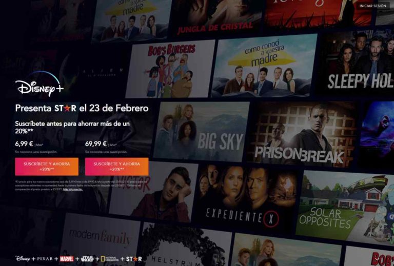 Nuevos datos de la llegada de STAR a Disney+