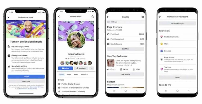 Modo Profesional, lo nuevo de Facebook para creadores de contenidos