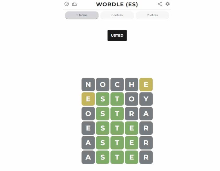 Dos opciones para jugar a Wordle en español