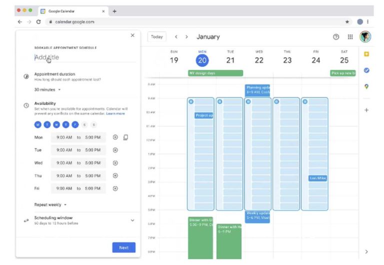 Google Calendar lleva la programación de citas a nuevos niveles de Workspace