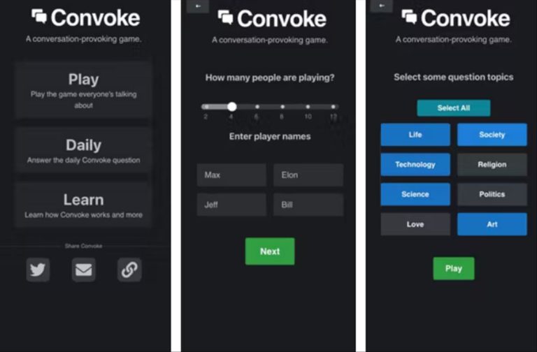 Convoke, para jugar con temas de conversación entre grupos de personas