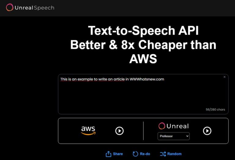 Unreal Speech, API que transforma de texto a voz con realismo impresionante y 8 veces más barato ...
