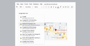 Google Docs tiene un nuevo método para insertar una ubicación de Maps