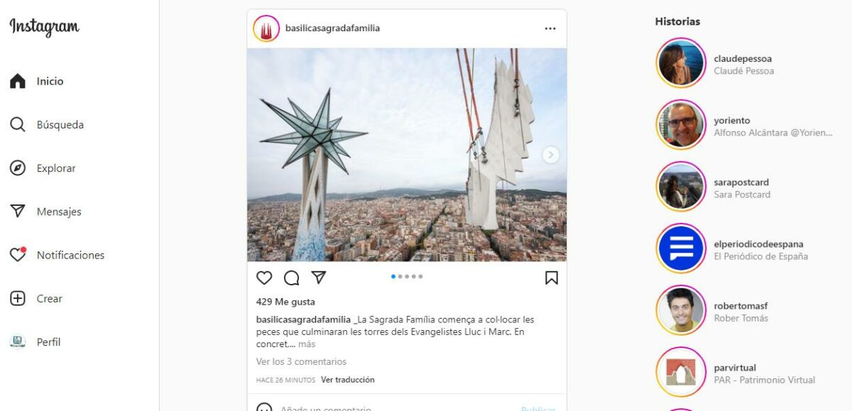 Instagram web se renueva completamente
