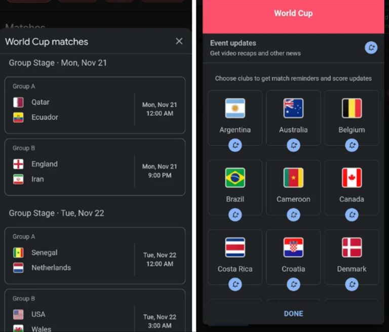 Los partidos de fútbol de la Copa Mundial de la FIFA, ahora desde el ...