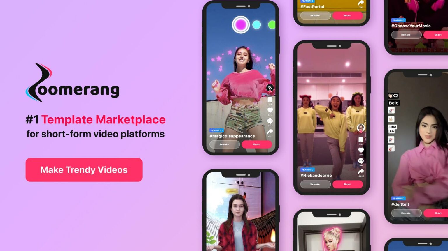 Zoomerang lanza un mercado de plantillas para vídeos cortos