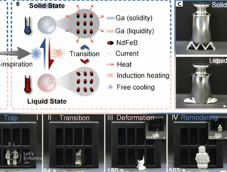 Un robot que se puede hacer blando para pasar por lugares pequeños ...