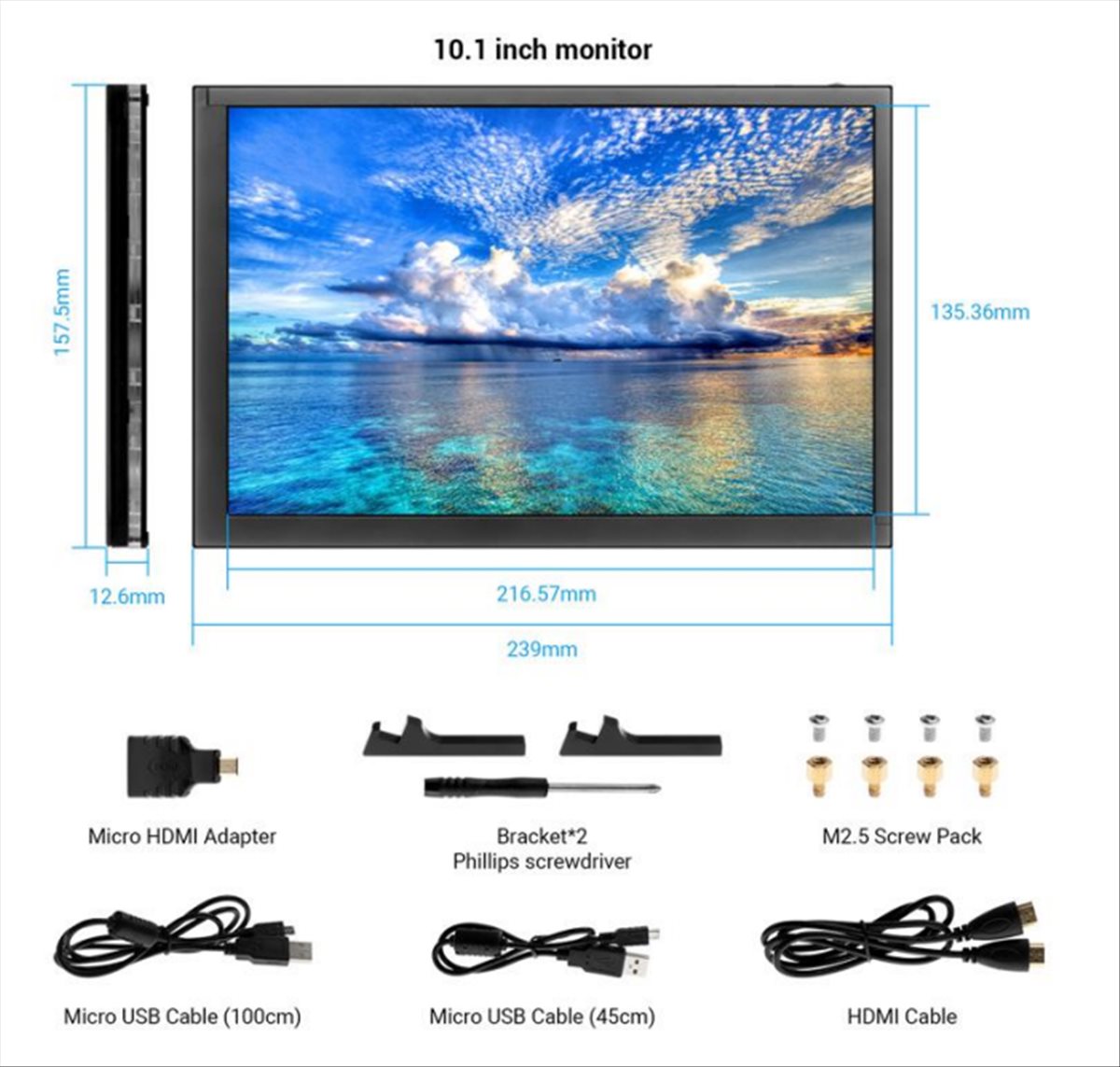 Así es la pantalla táctil Meteor Screen 10.1″ IPS con luz RGB, de Elecrow