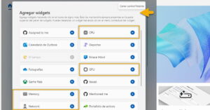 Windows 11 tiene nuevos widgets para monitorear el rendimiento del equipo