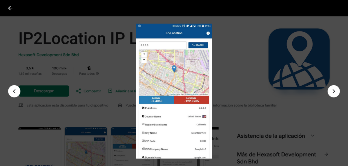 Cómo puedo descubrir la localización de una dirección IP desde mi móvil