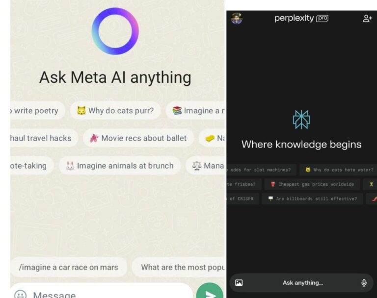Meta lanza su asistente de IA en WhatsApp, similar a Perplexity AI